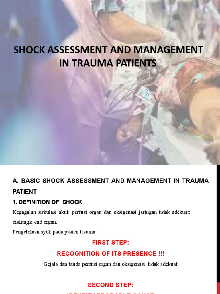 Shock Assessment and Management in Trauma | PDF