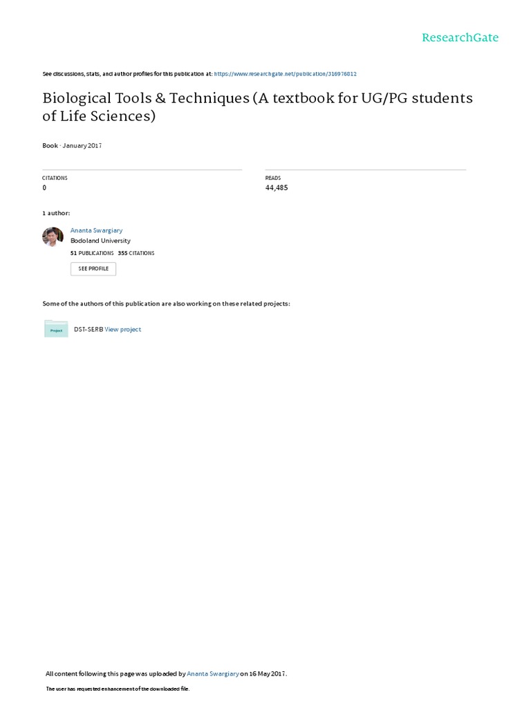 Biological Tools Techniques | PDF | Gel Electrophoresis | Polymerase ... Biological Tools Techniques | PDF | Gel Electrophoresis | Polymerase ...