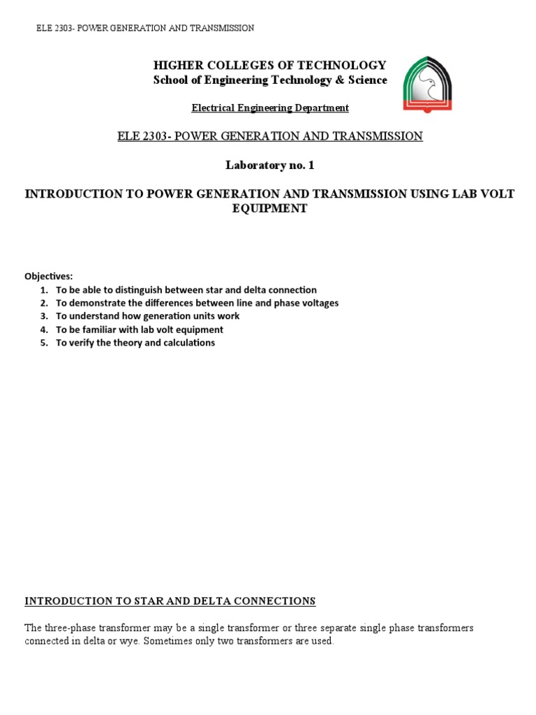 Lab 1-Power | PDF | Transformer | Electrical Engineering