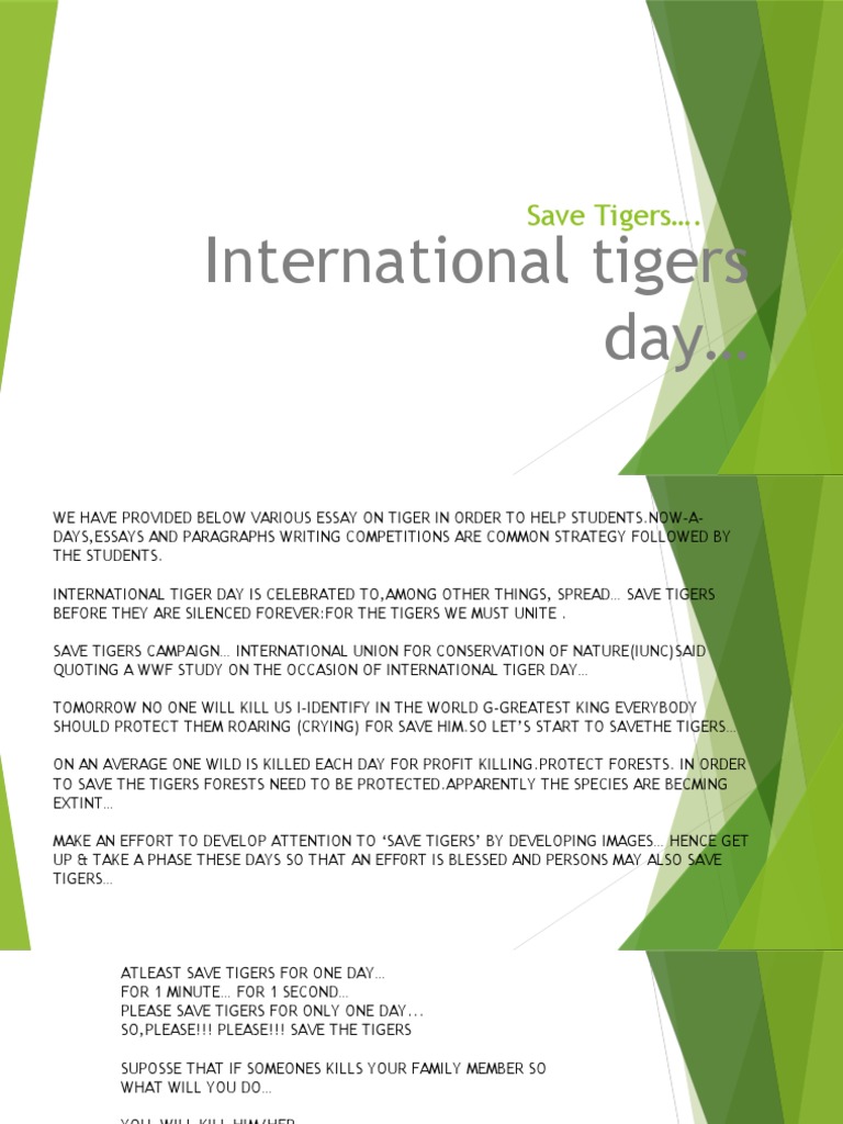 Save Tigers.... | PDF