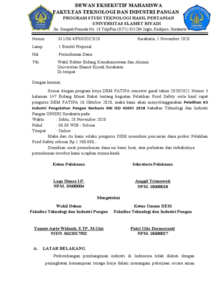 011 PROPOSAL UNIV K3 Fix | PDF
