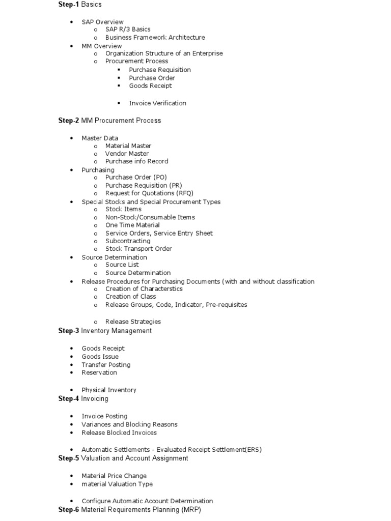 Key Topics in SAP MM Module | PDF | Business