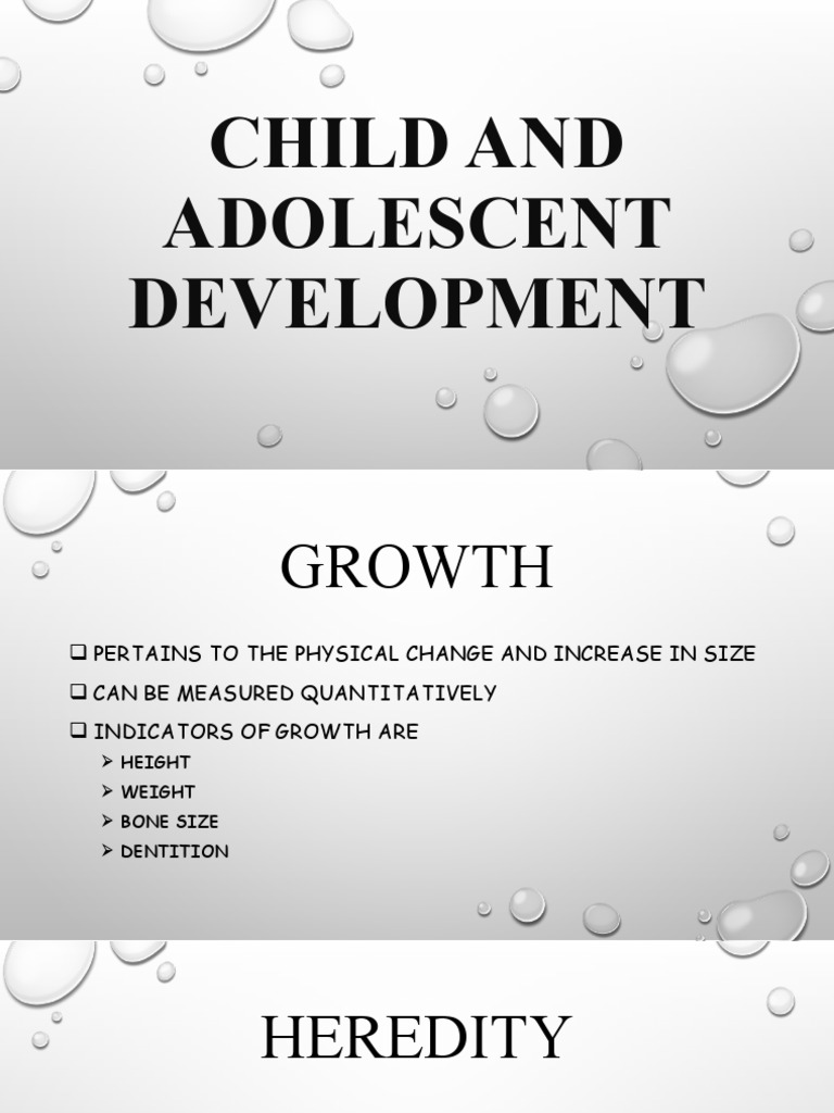 Child and Adolescent Development | PDF