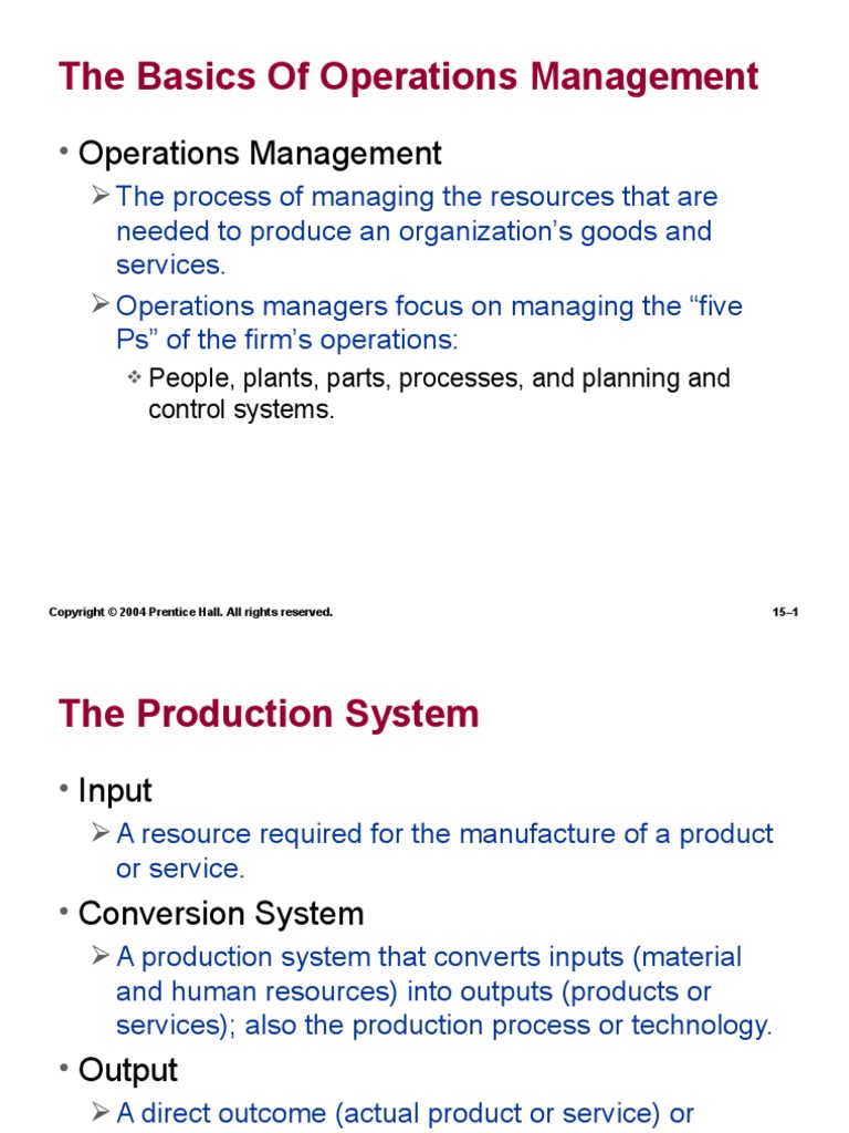 Main Activities of Operation | PDF | Inventory | Operations Management