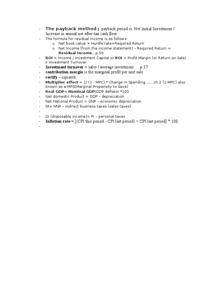 Financial Metrics and Formulas Explained | PDF | Finance & Money Management