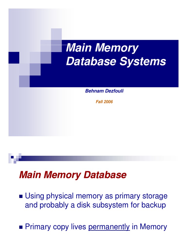 Main Memory Database Systems Pdf Computer Data Storage Database Index 0529
