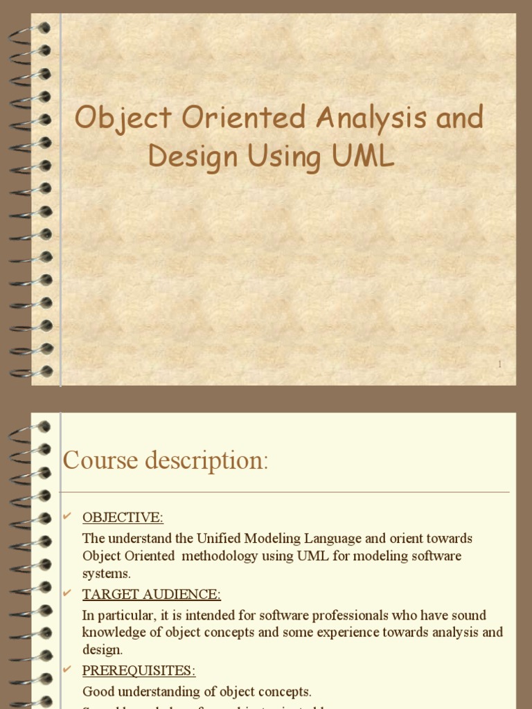 Object Oriented Analysis And Design Using Uml Pdf Class Computer Programming Unified