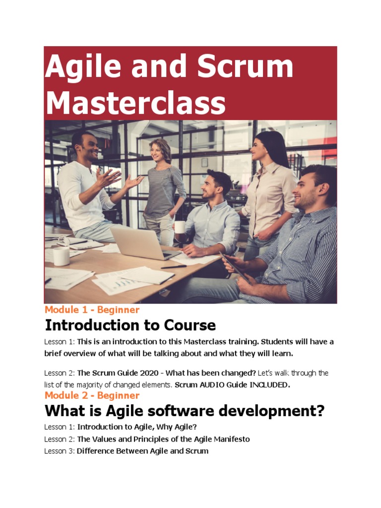 Agile and Scrum Masterclass | PDF | Scrum (Software Development ...