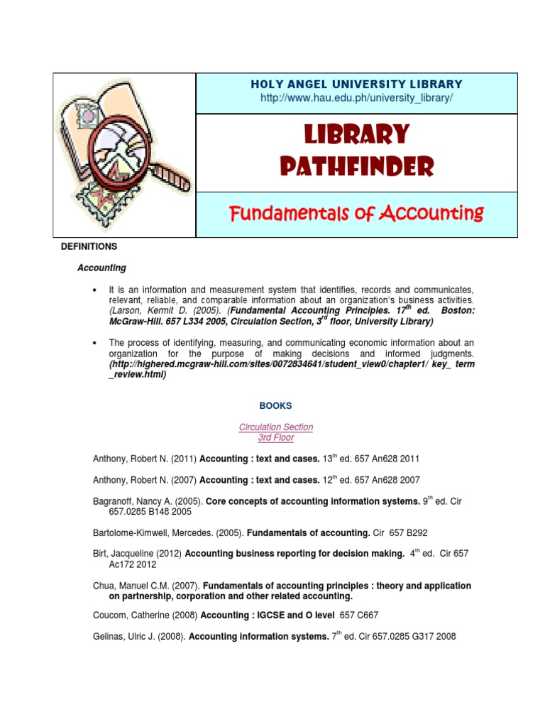 Fundamentals of Accounting Resources | PDF | Bookkeeping | Accounting