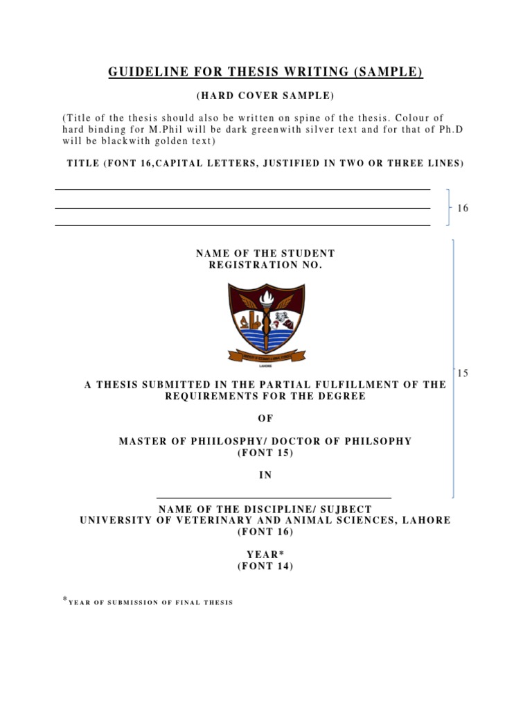 Guideline For Thesis Writing (Sample) : Title (Font 16, Capital Letters ... Guideline For Thesis Writing (Sample) : Title (Font 16, Capital Letters ...