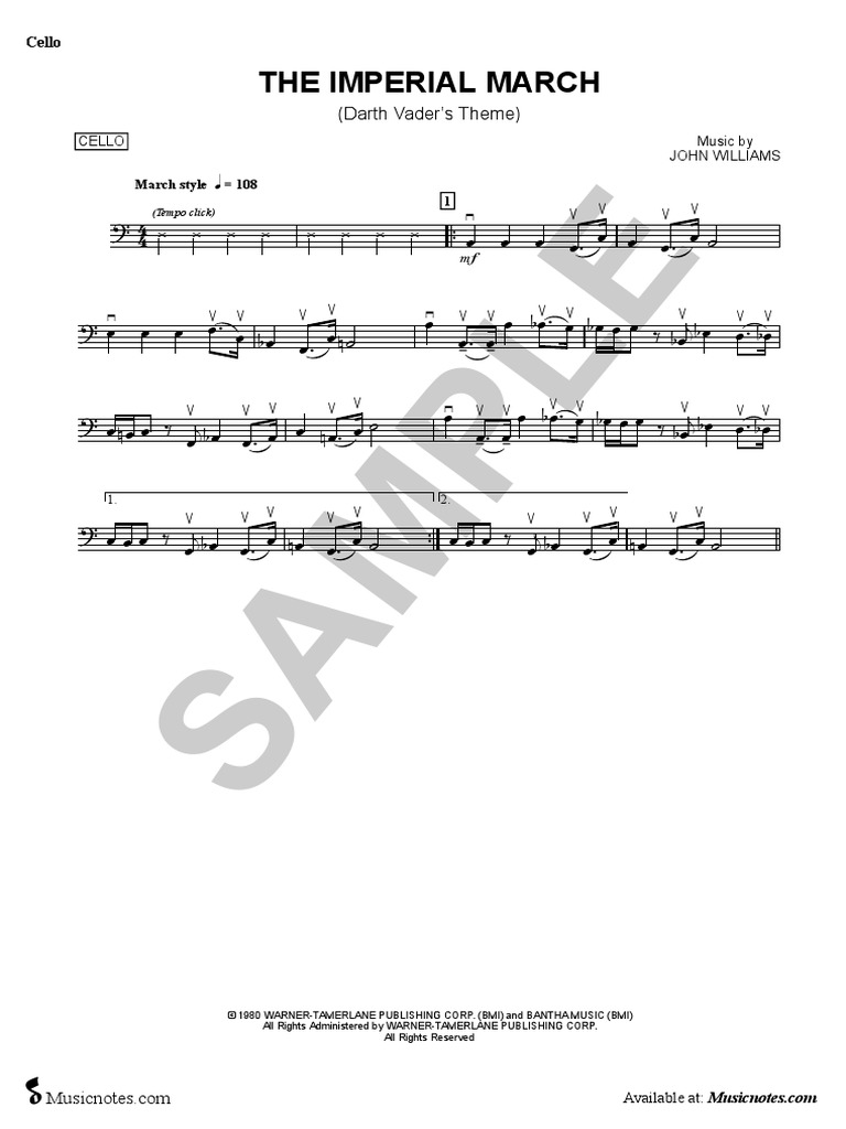 The Imperial March - Star Wars | PDF | Compositions | March Music