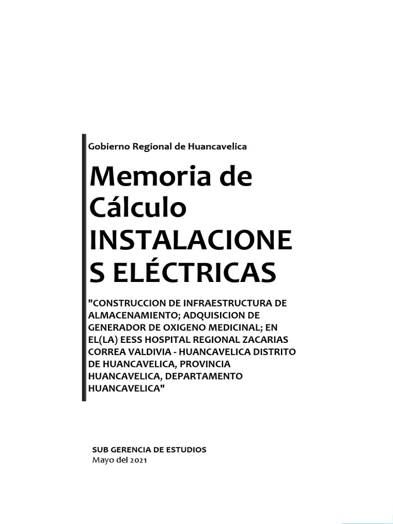 Memoria de Cálculo Iiee | PDF | Corriente eléctrica | Resistencia Eléctrica y Conductancia