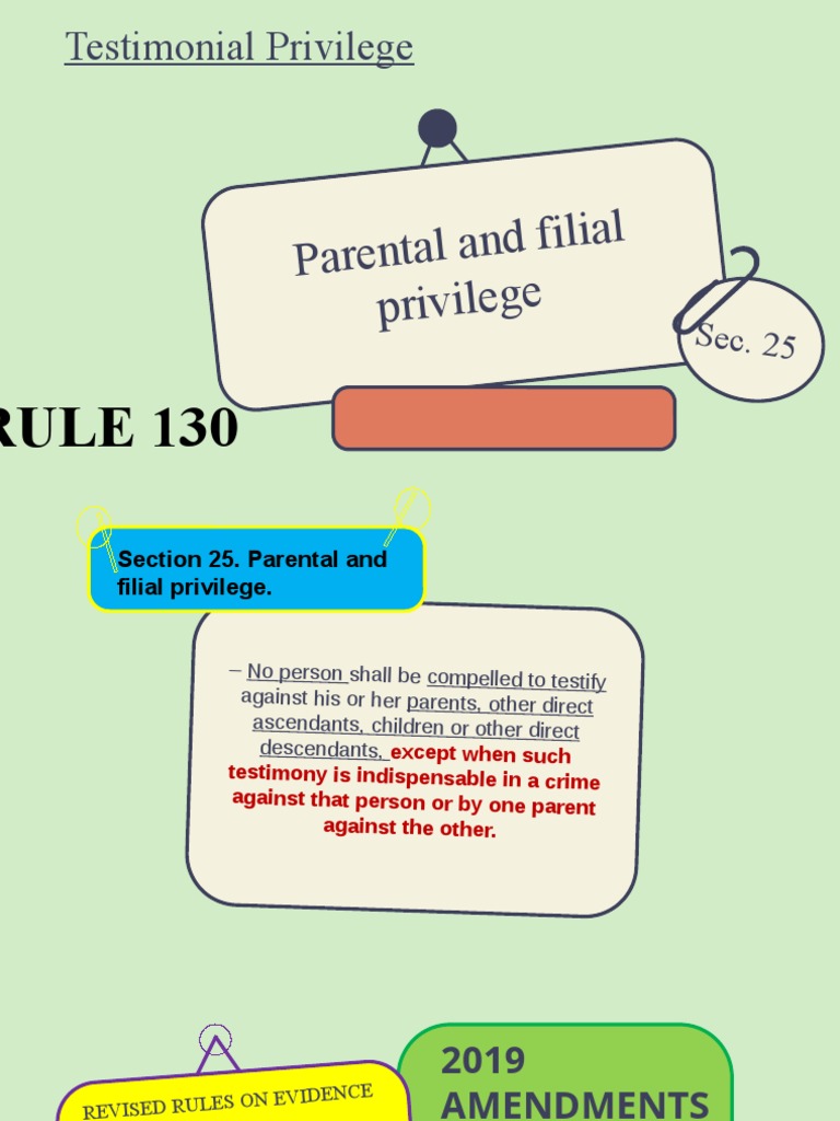Sec. 25, Rule 130 Report - Final | PDF | Testimony | Subpoena