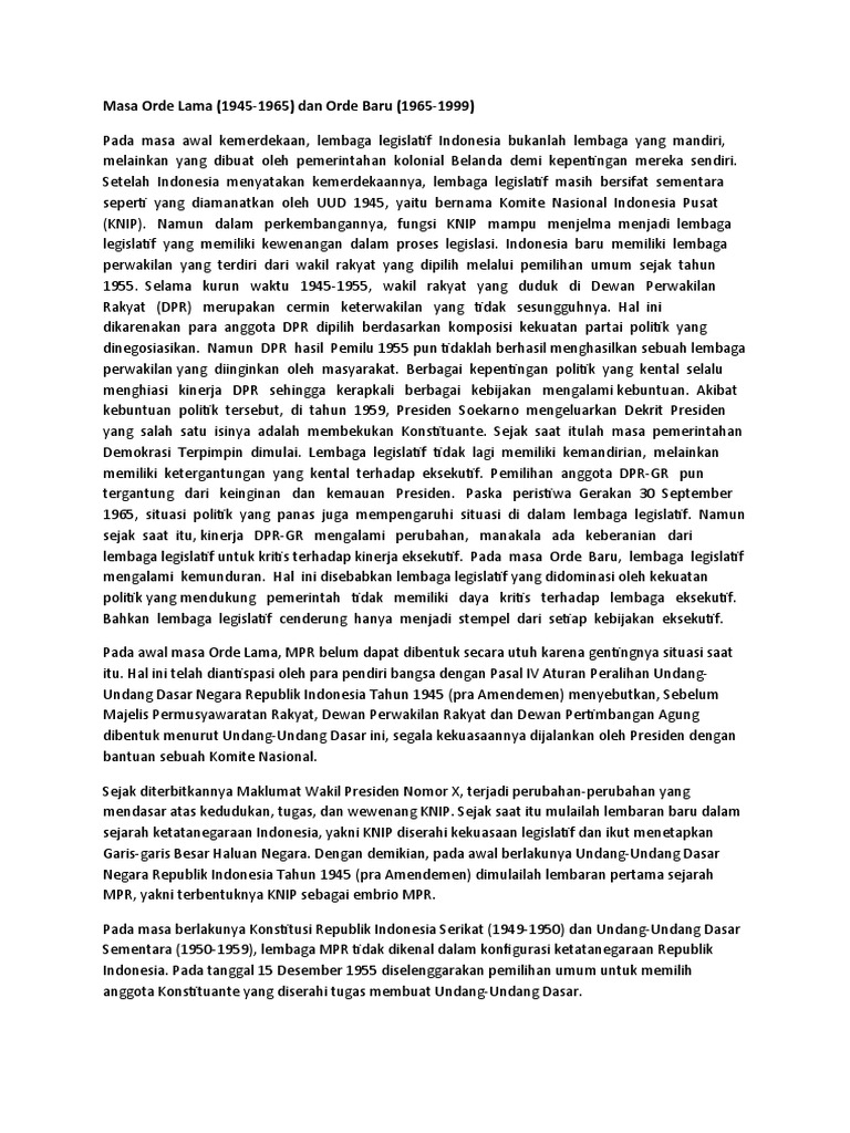 Orla, Orba, Reformasi | PDF