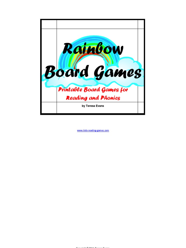 Rainbow - Phonics - Game - Board - Mishkie 2011 | PDF | Linguistics ...