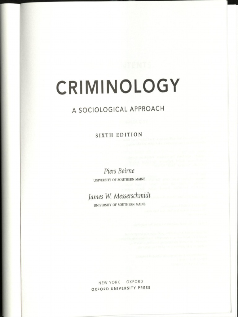 "The Measurement of Crime" - Piers Beirne and James W. Messerschmidt | PDF
