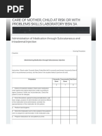 Observation Competence Checklist For Administration of An Intramuscular ...