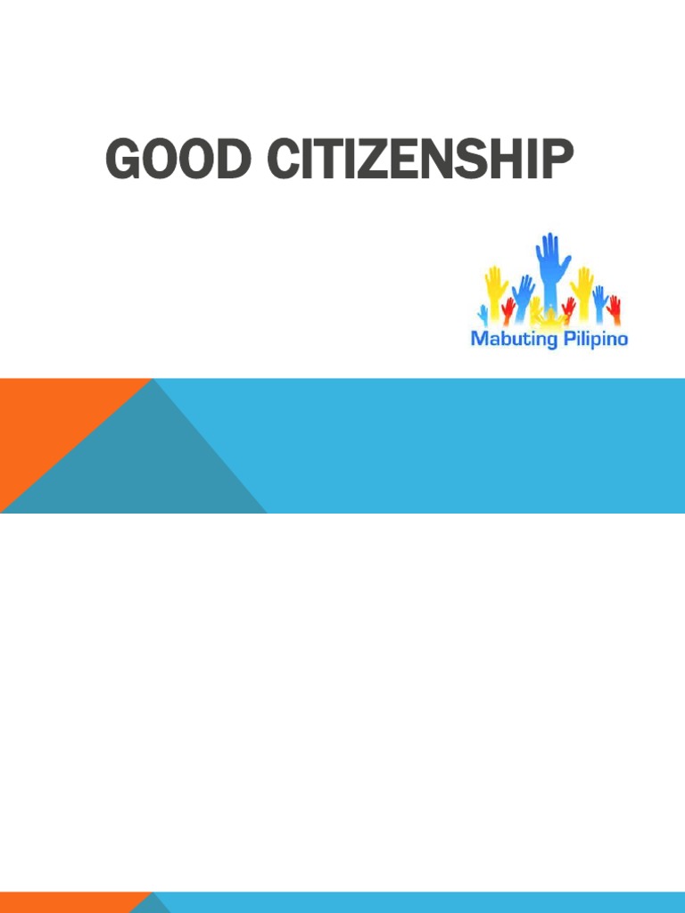 Good Citizenship | PDF | Citizenship | Philippines