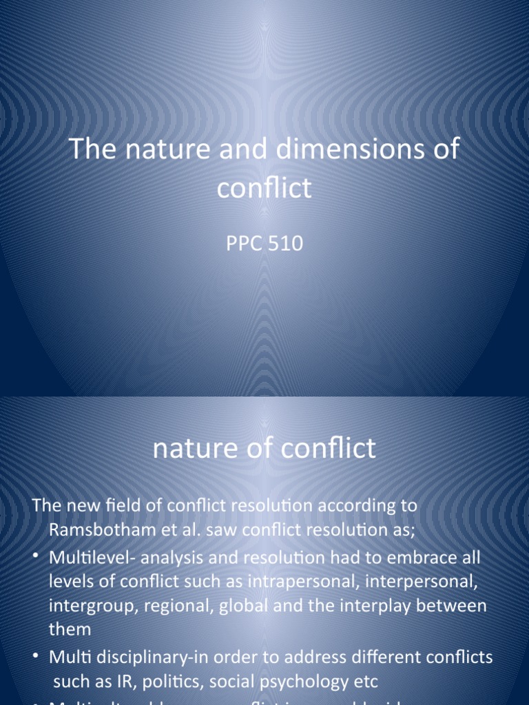 Understanding Conflict Dimensions and Resolution | PDF | Mediation ...