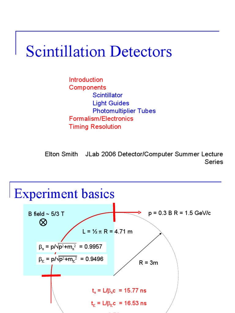 Scintillation Detectors: Components | PDF | Electromagnetic Radiation ...