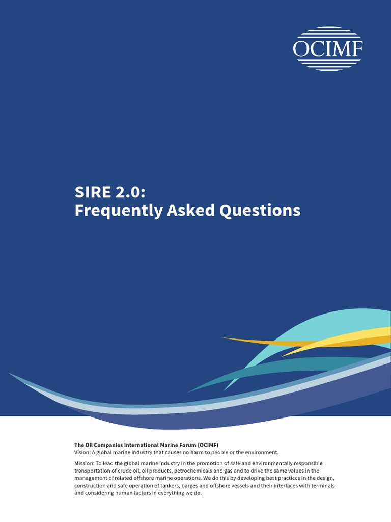 OCIMF SIRE 2.0 FAQs June 2021 | PDF | Tablet Computer | Human Factors ...