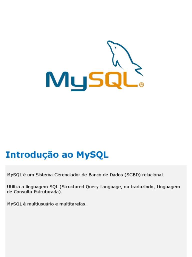 MySQL - Completo | PDF | SQL | Dados
