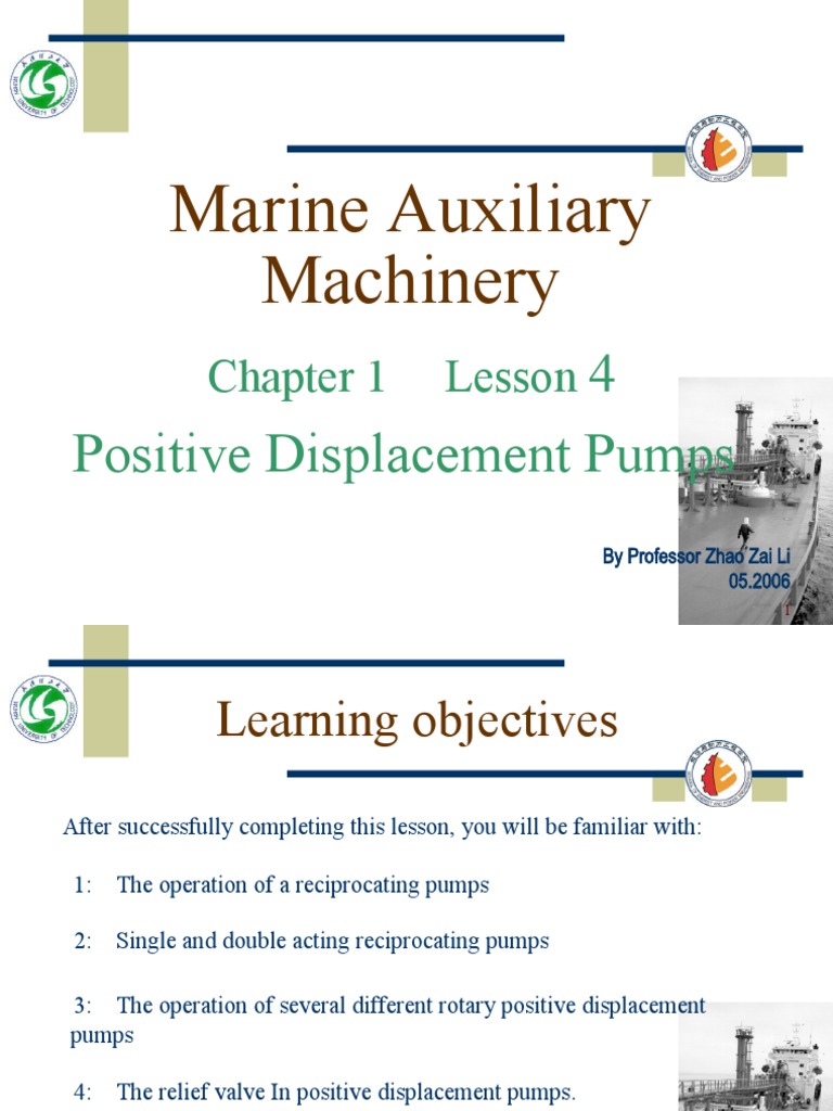 Marine Auxiliary Machinery: Chapter 1 Lesson | PDF | Pump | Machines