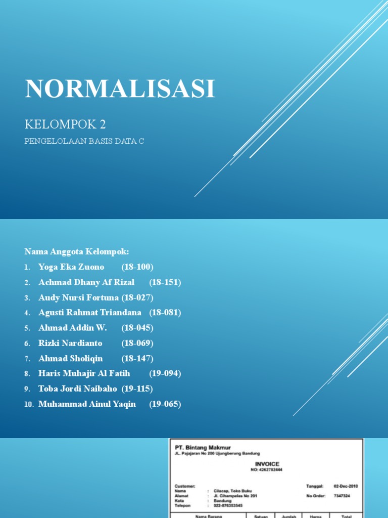 Normalisasi Kelompok 2 | PDF