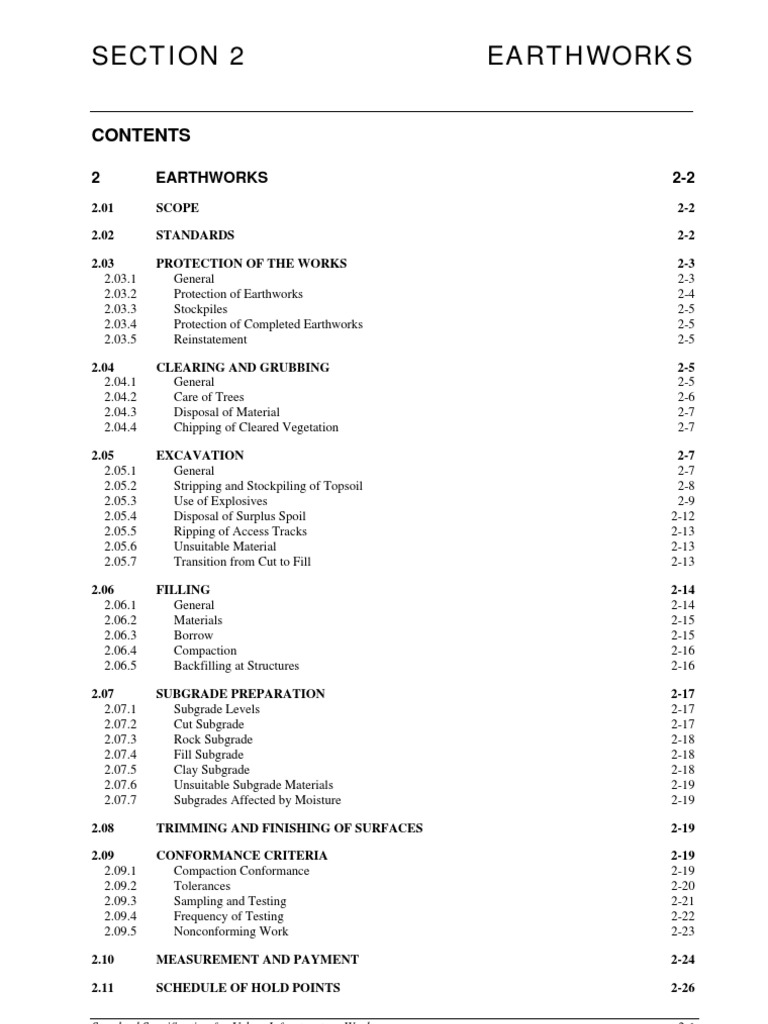 SS02 Earthworks 01 00 | PDF