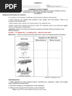Science 4 Activity Sheet Q3 WK 1 | PDF | Force