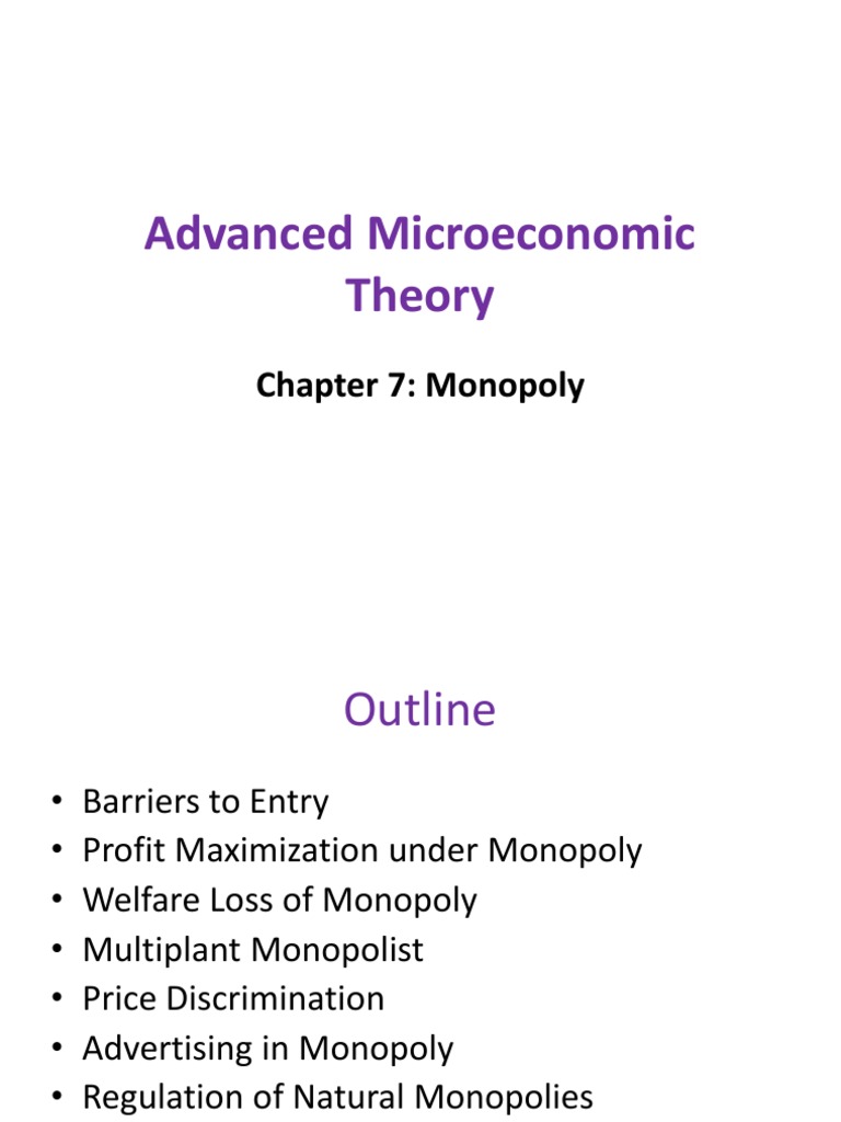 Chapter 7 Monopoly | PDF | Monopoly | Microeconomics