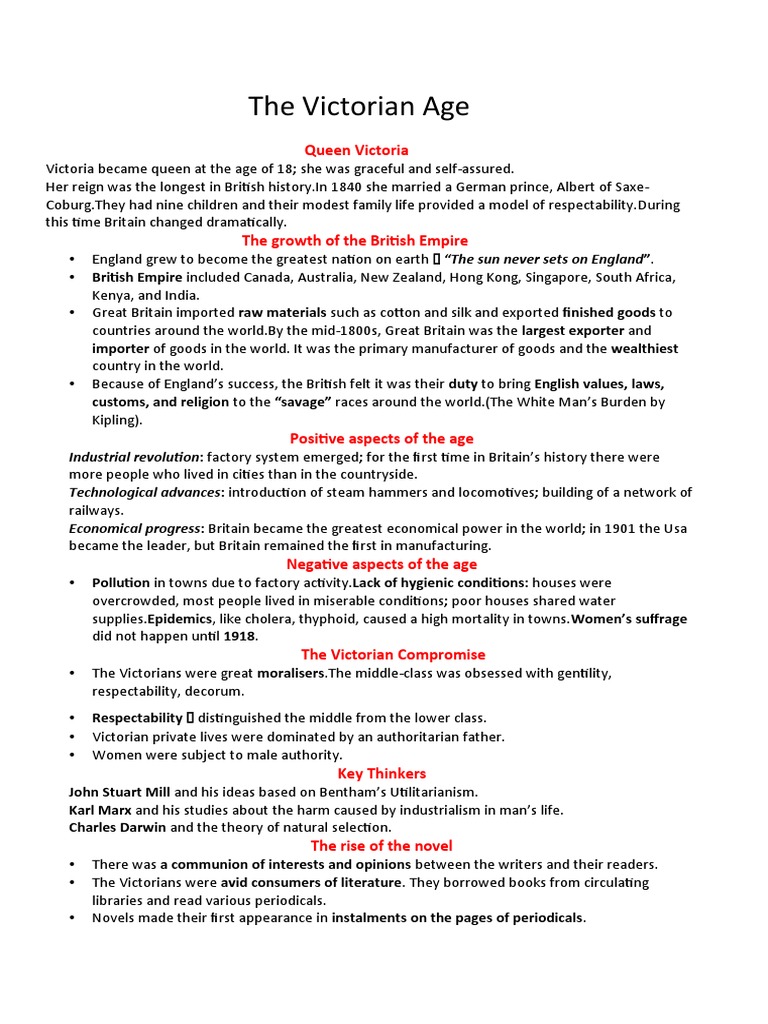 The Victorian Age: Queen Victoria | PDF | British Empire | Victorian ...