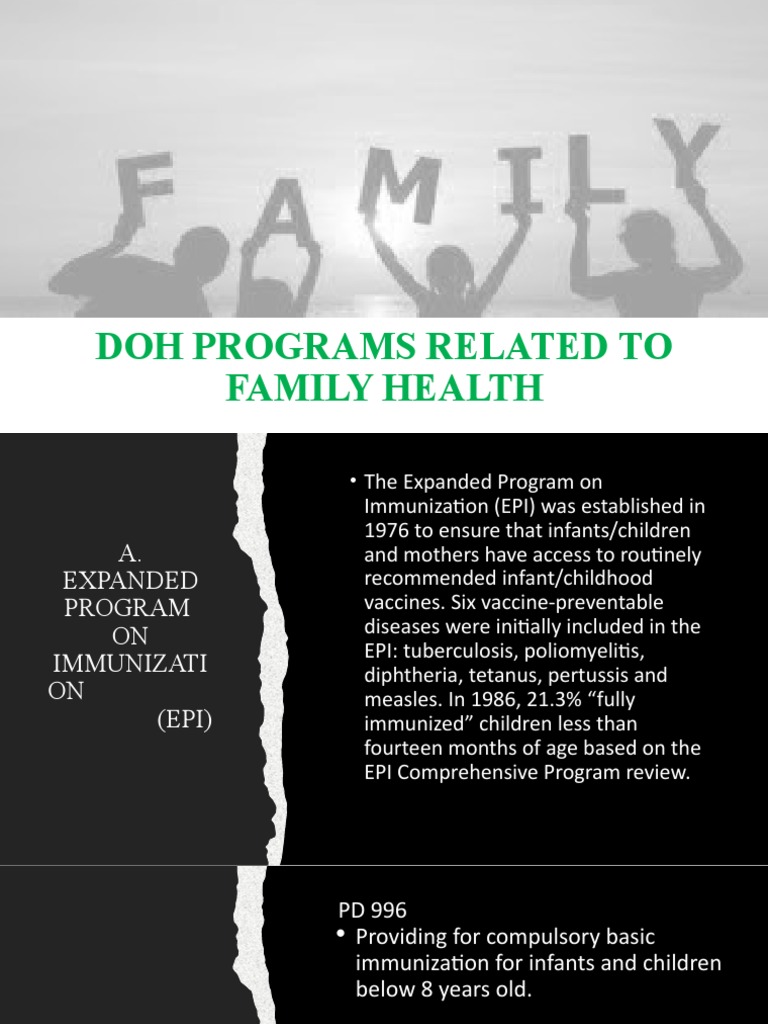The Philippine Family Health Programs: A Comprehensive Overview of ...