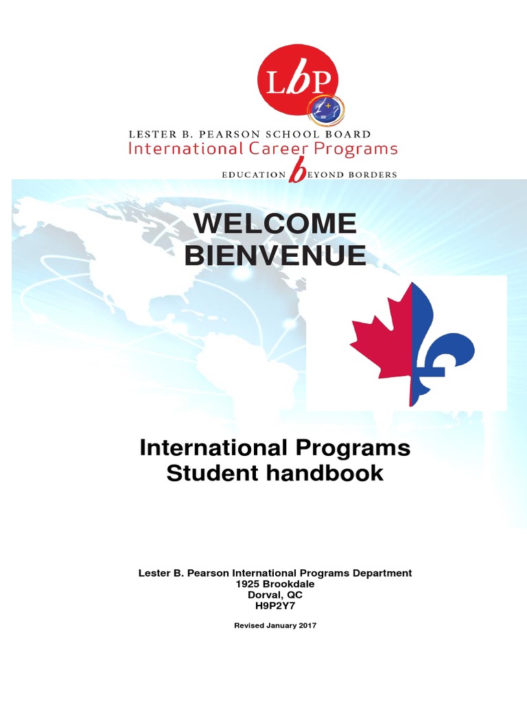 Welcome Bienvenue: International Programs Student Handbook | PDF ...