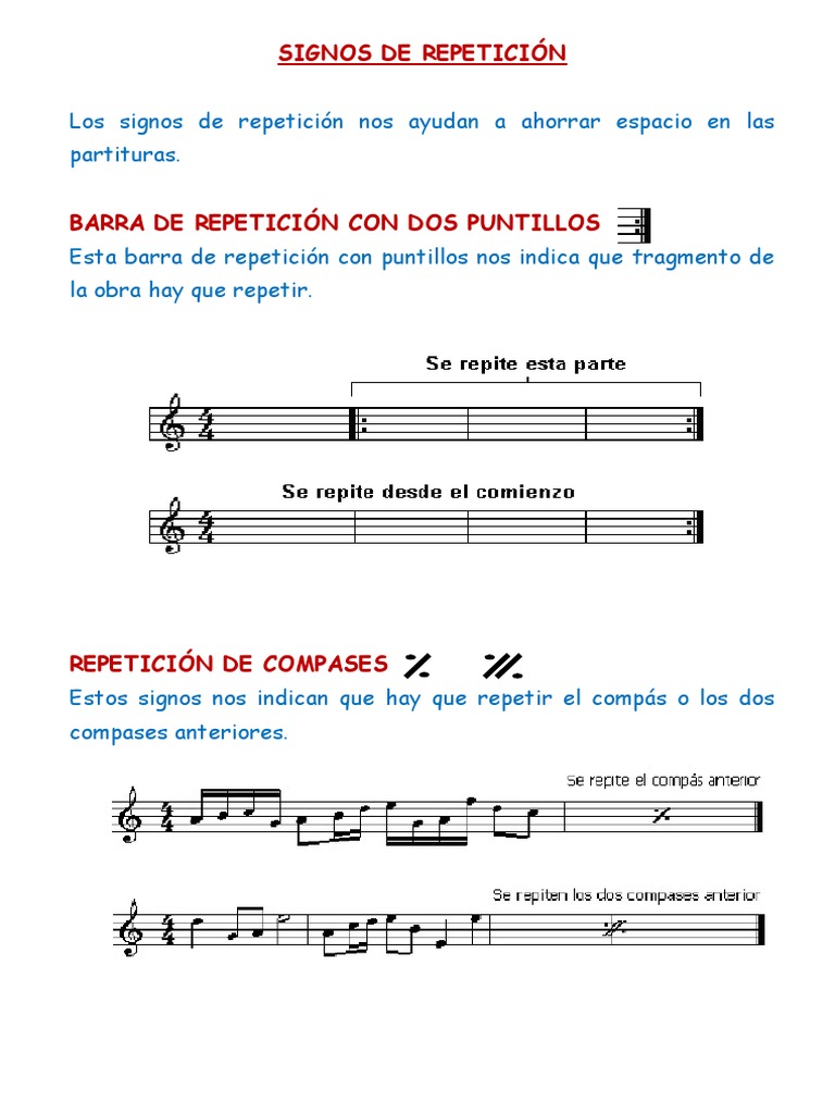 Signos de Repetición Musical | PDF
