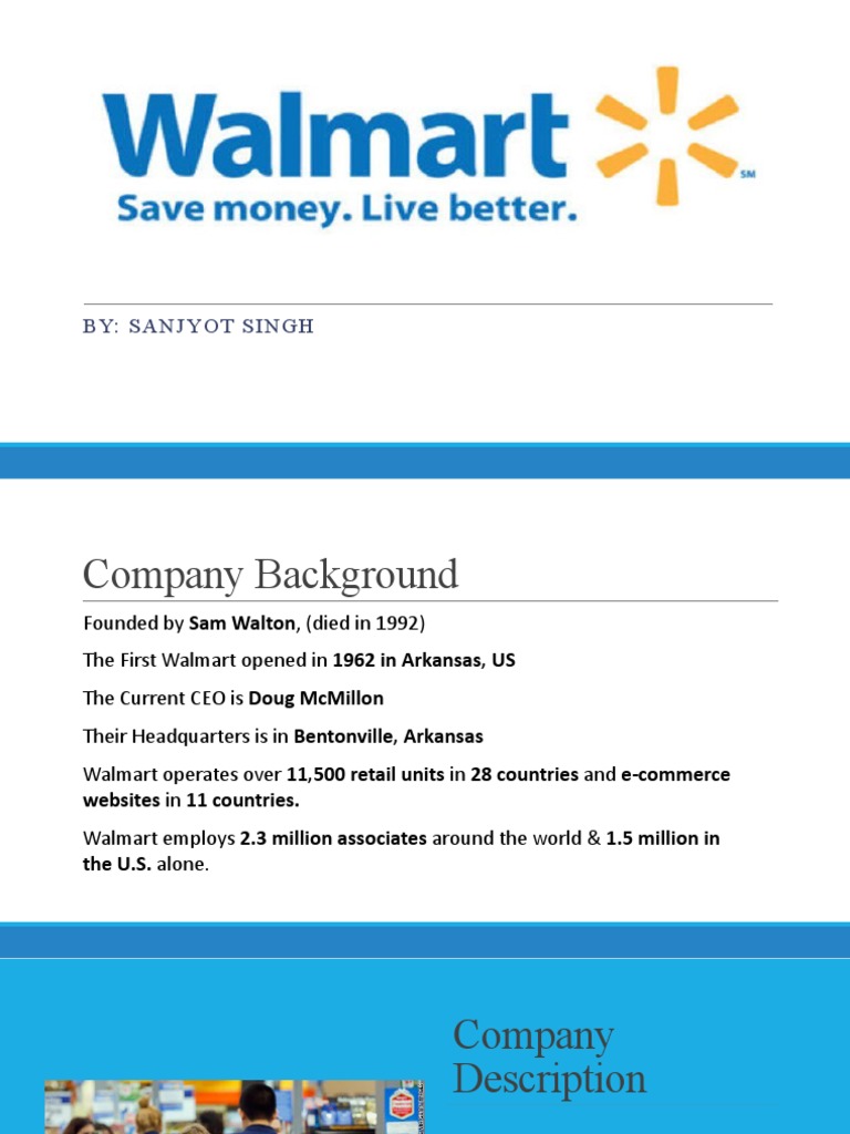 Walmart Company Overview and Strategy | PDF | Walmart | Retail