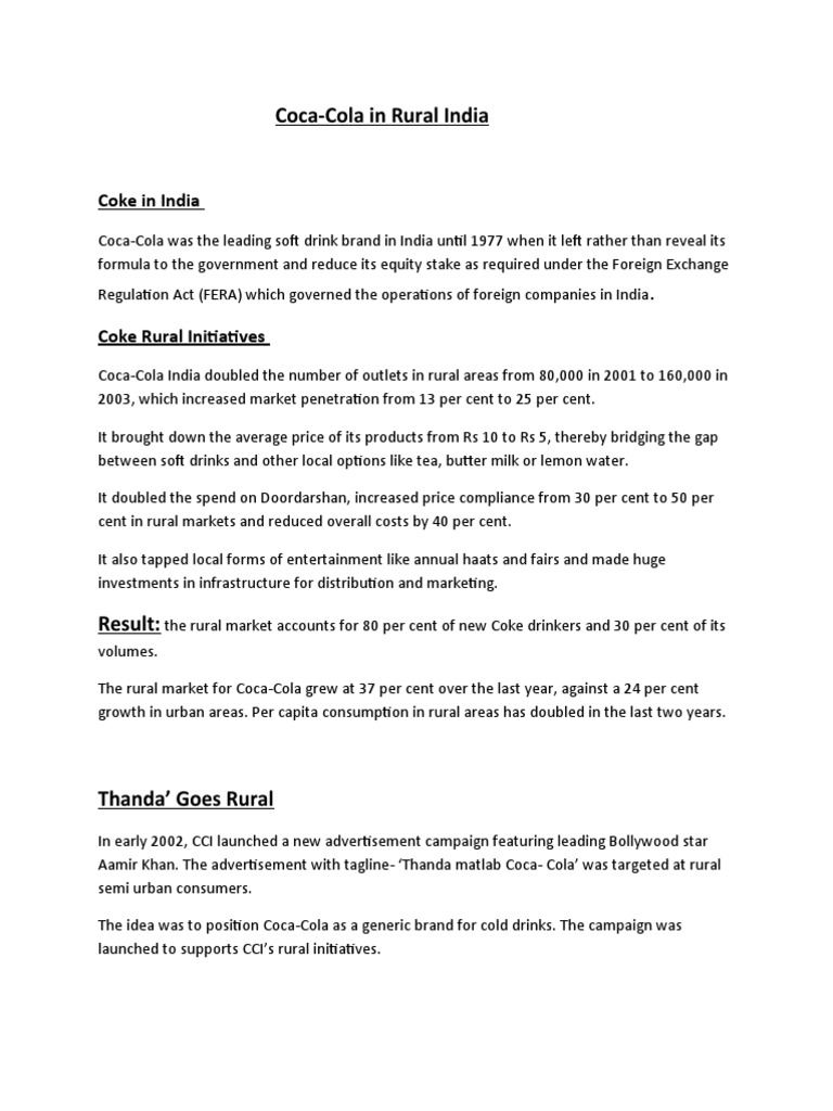 Coca Cola Project | Download Free PDF | Coca Cola | Pepsi