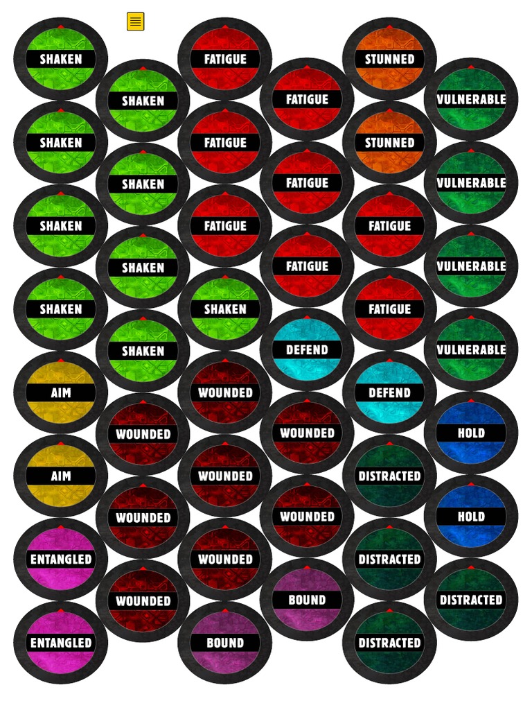 SWADE - Status Tokens | PDF