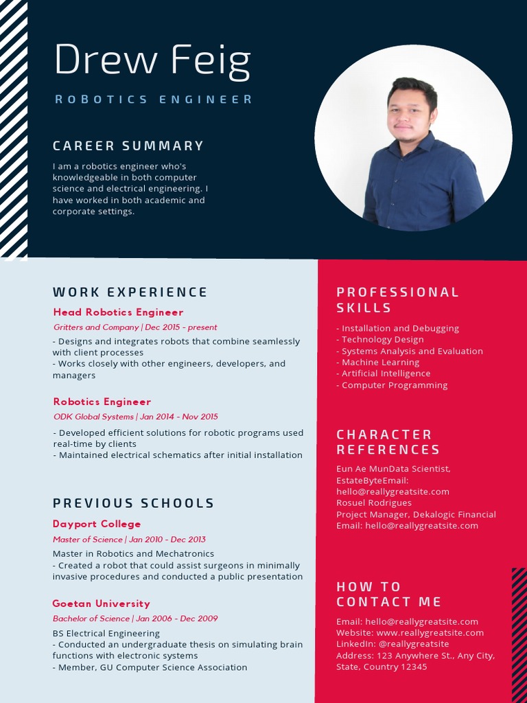 Robotics Engineer Profile | PDF | Engineering | Engineer