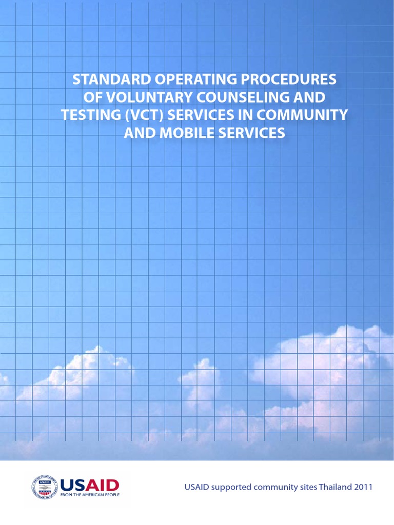 Standard Operating Procedure of Voluntary Counseling and Testing ...