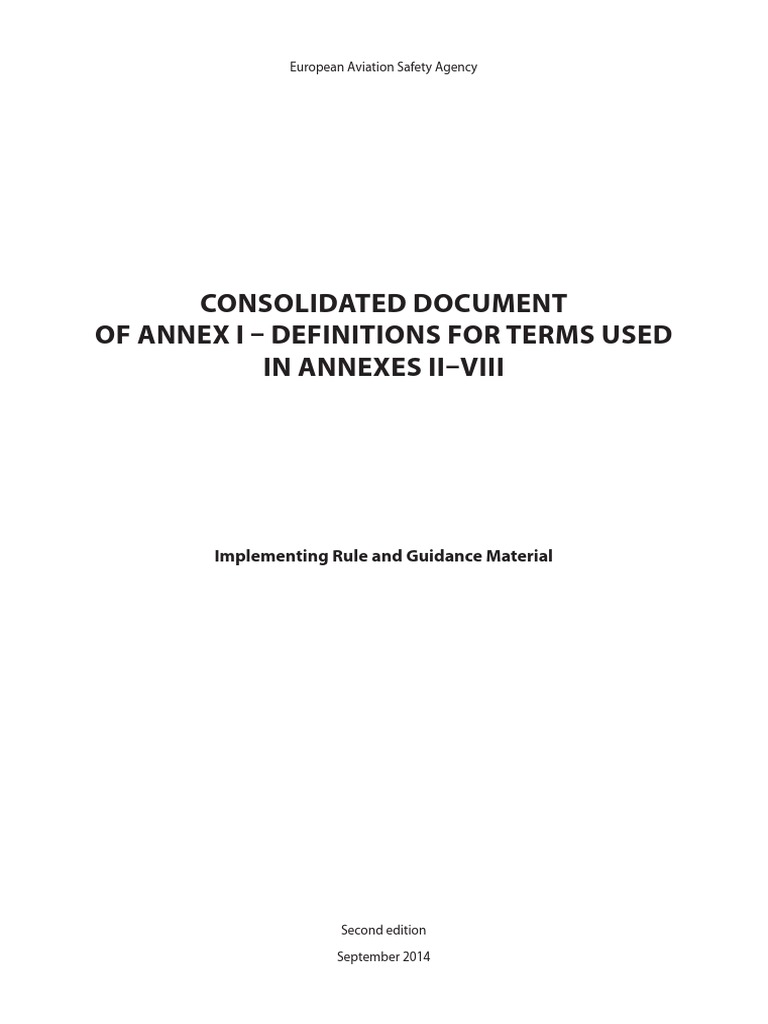 Annex I (Definitions) | PDF | Takeoff | Aircraft