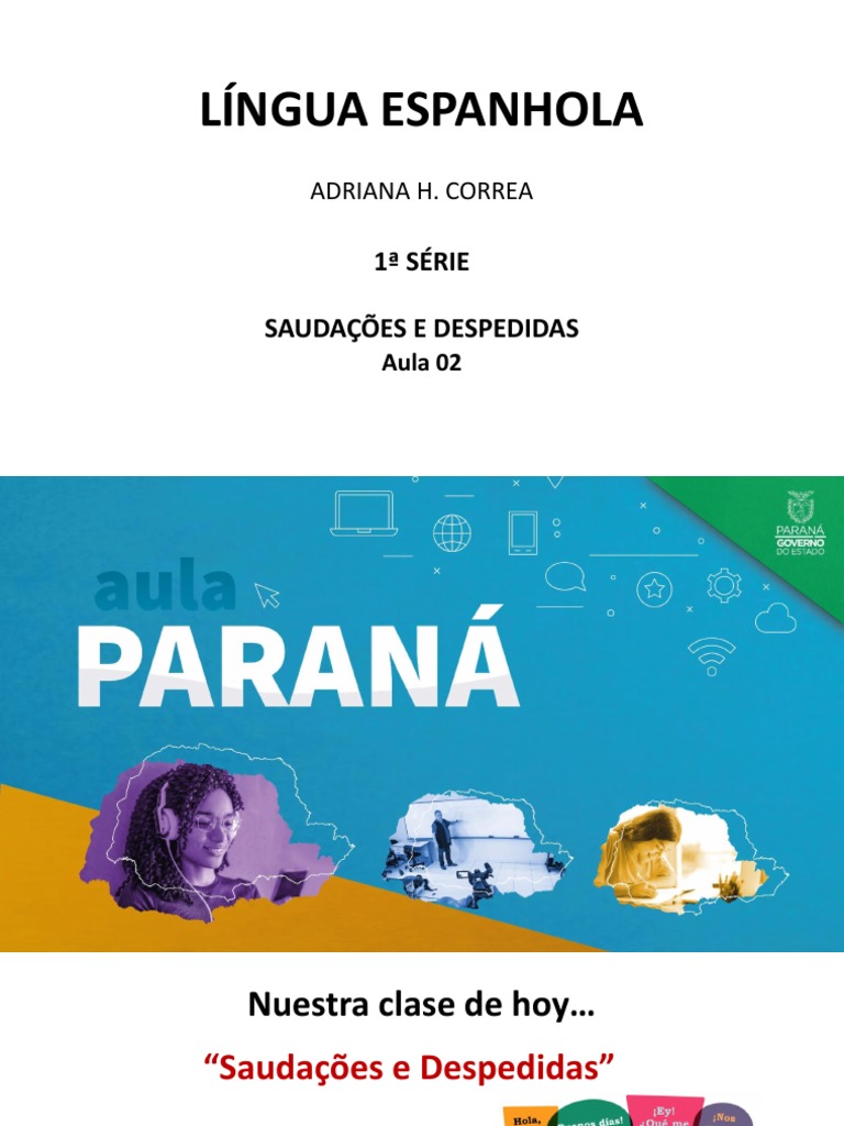 2021 EnsinoMédio L.espanhola 1 Série Slides Aula02 | PDF