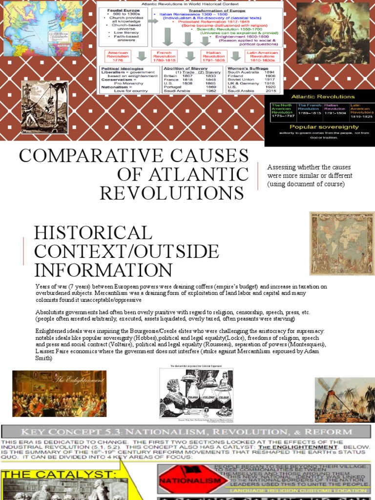 Comparative Causes of Atlantic Revolutions | PDF | Slavery | Mercantilism