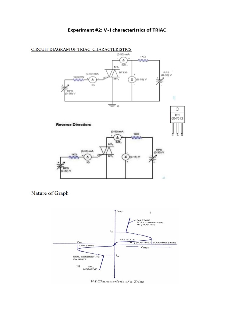 Experiment #2 - V I Characteristics of TRIAC | PDF