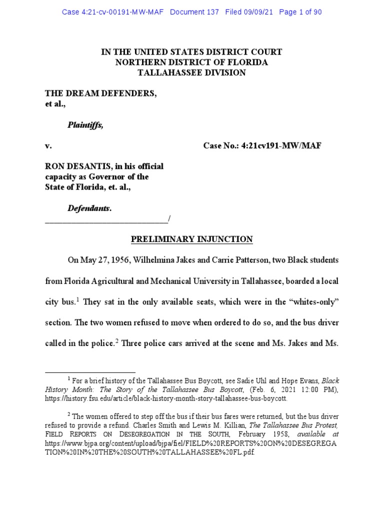 Preliminary Injunction Order | PDF | Standing (Law) | Fourteenth ...