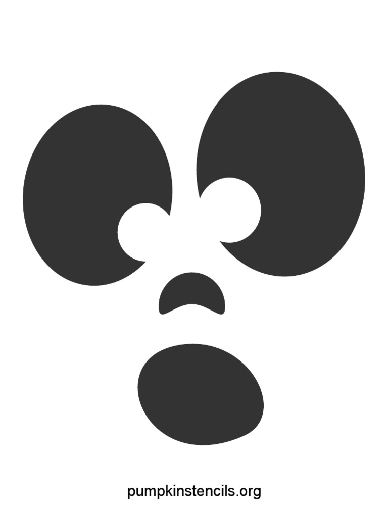 Copia Surprised Pumpkin Stencil | PDF