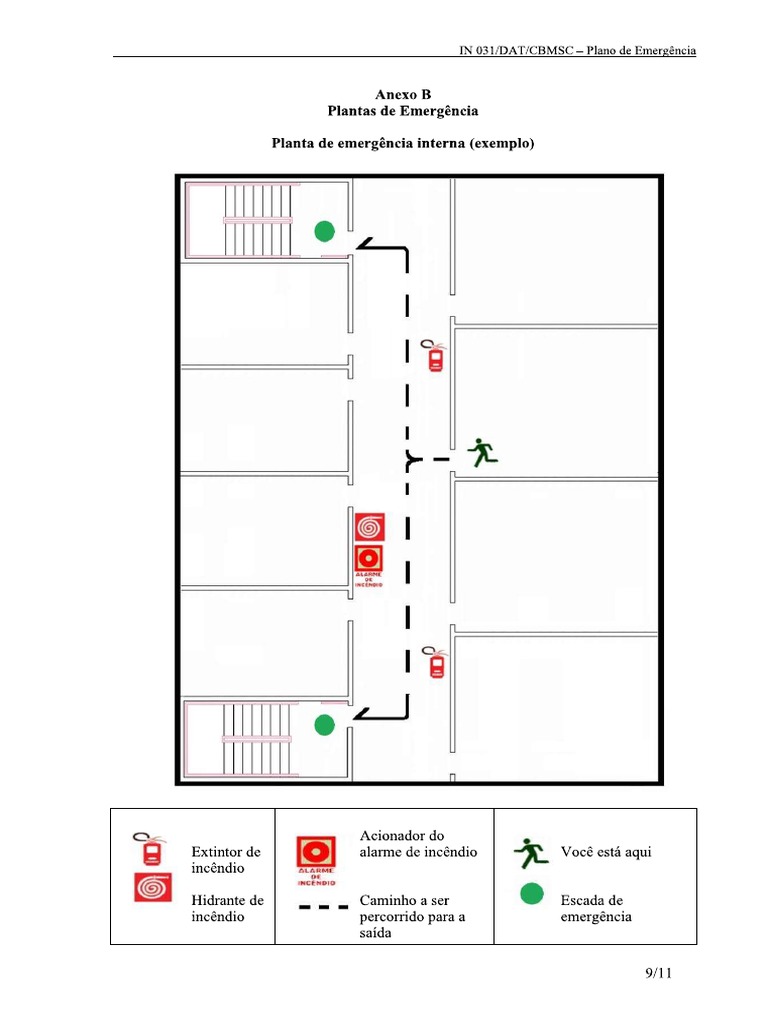 Modelo de Rota de Fuga (BOMBEIROS SC) | PDF