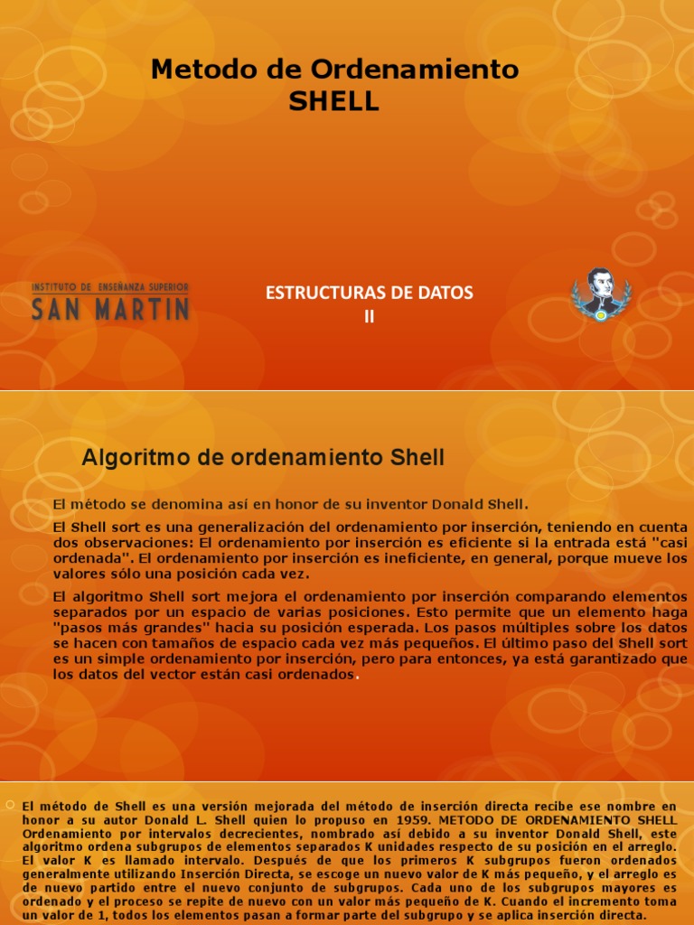 Metodo de Ordenamiento SHELL 2021 | PDF | Enseñanza de matemática ...