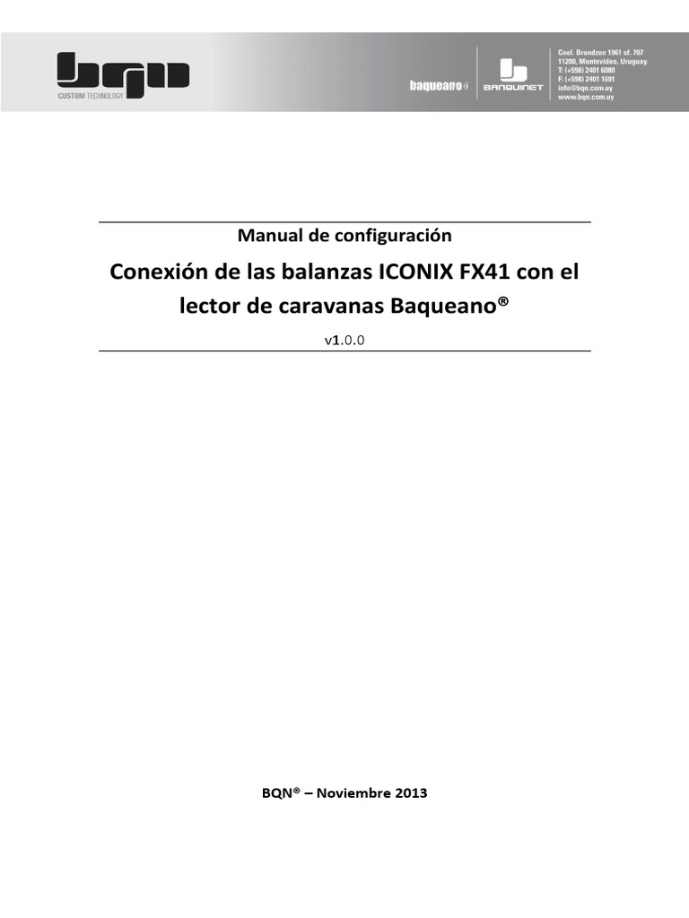 Configuración Balanzas ICONIX | PDF | Bluetooth | Informática
