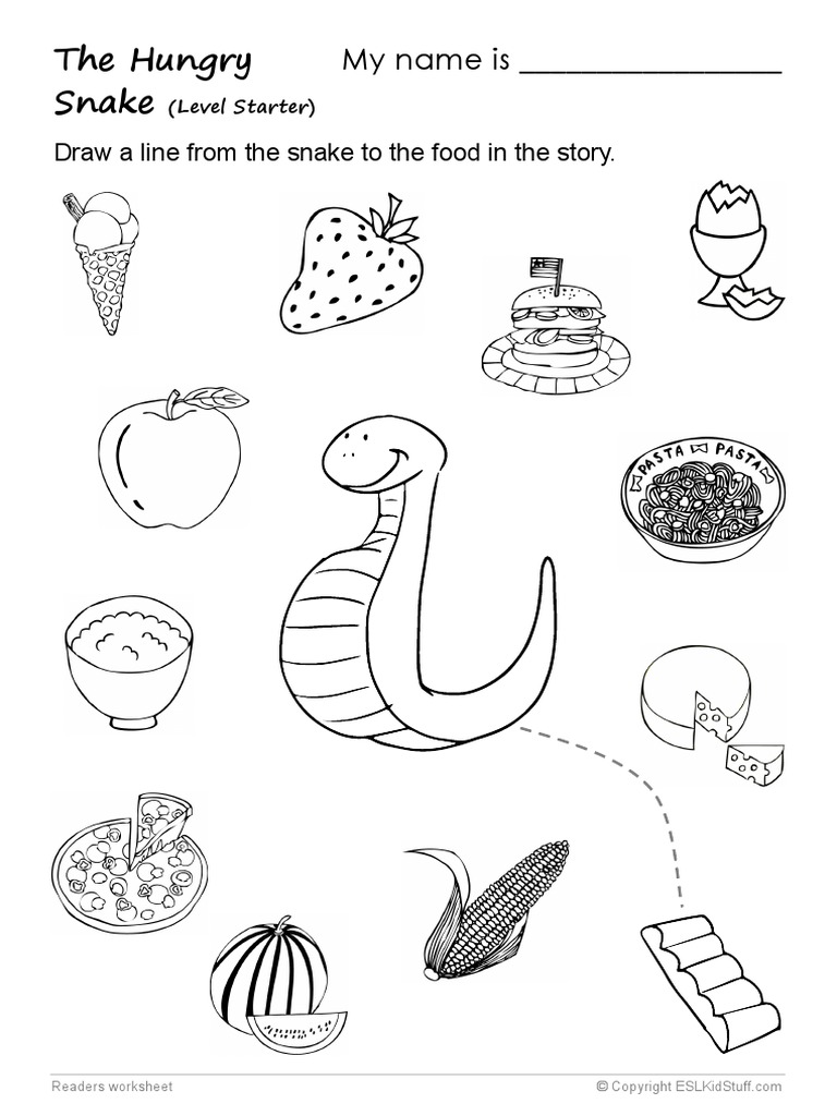 Hungry Snake Worksheet Vik | PDF